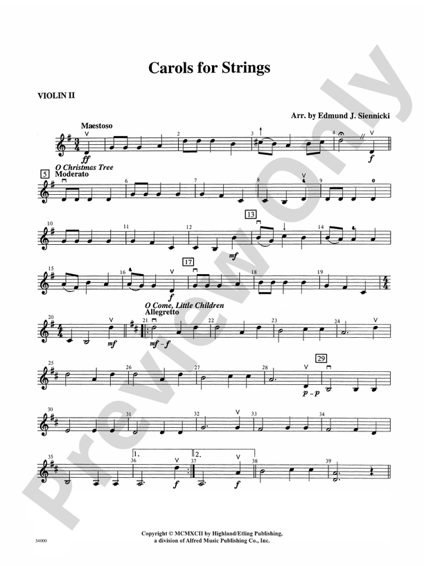 Classics for a Traditional Christmas, Level 2: 2nd Violin: 2nd Violin Part - Digital Sheet Music ...
