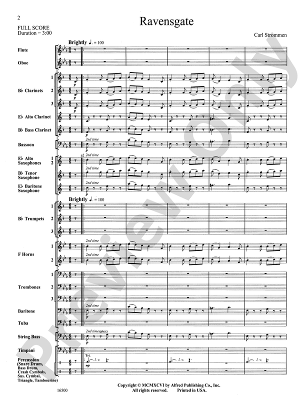 Ravensgate: Concert Band Conductor Score & Parts: Carl Strommen ...