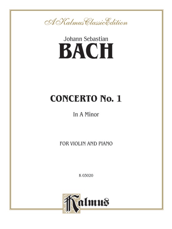 Violin Concerto in A Minor: Violin Book: Johann Sebastian Bach | Sheet ...