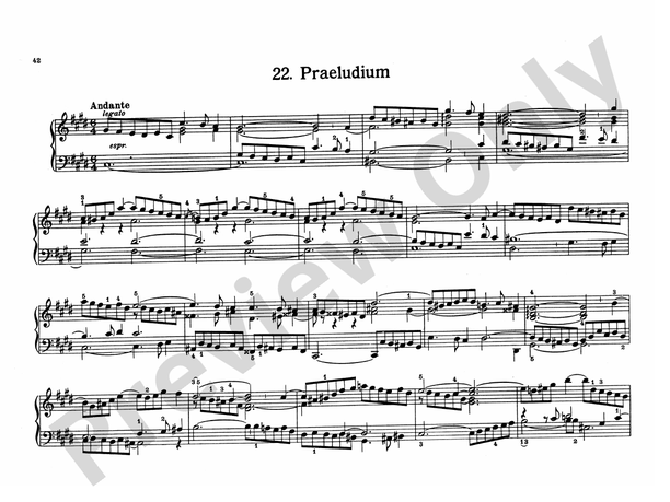 Bach: Notebook for Wilhelm Friedemann Bach: 22. Praeludium Part ...