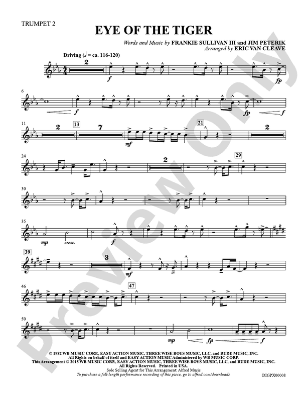 Eye of the Tiger: Trumpet 2: Trumpet 2 Part: Jim Peterik - Digital ...
