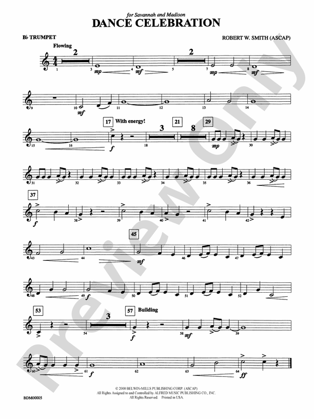 Dance Celebration: 1st B-flat Trumpet: 1st B-flat Trumpet Part ...