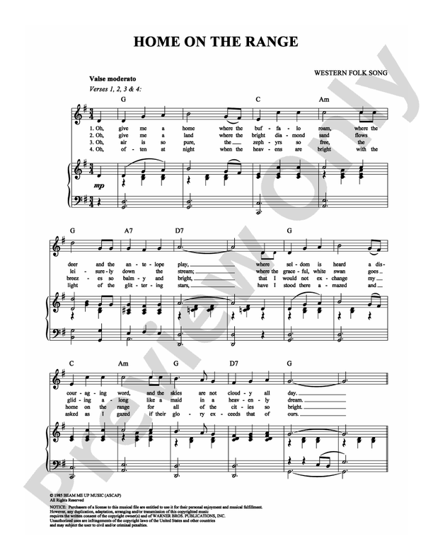 Home on the Range: Piano/Vocal/Chords: Western Folk Song - Digital ...