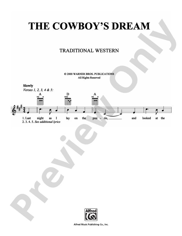 The Cowboy's Dream: Lead Sheet: Traditional - Digital Sheet Music Download