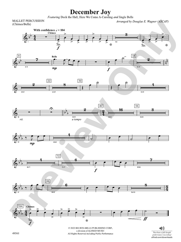 December Joy: Mallets: Mallets Part - Digital Sheet Music Download