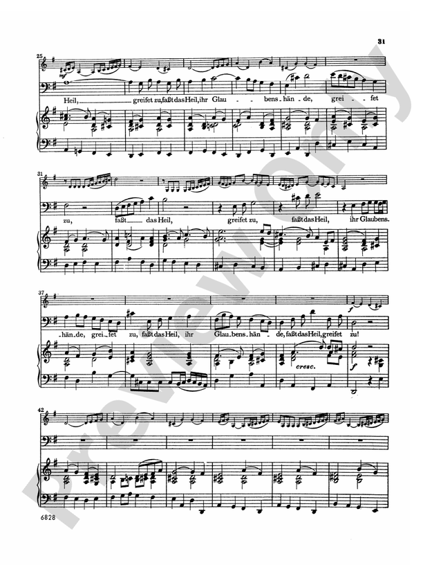 Bach: 12 Bass Arias from Church Cantatas (German): 6. Greifet zu, faßt das Heil Part - Digital ...