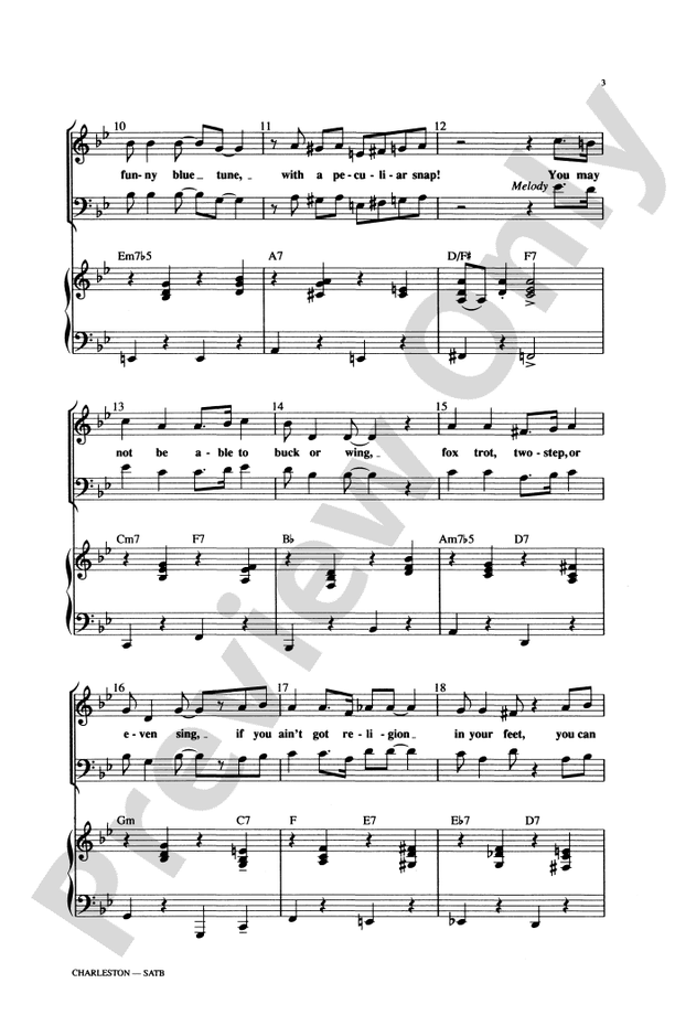 Charleston: SATB Choral Octavo: Cecil Mack - Digital Sheet Music Download