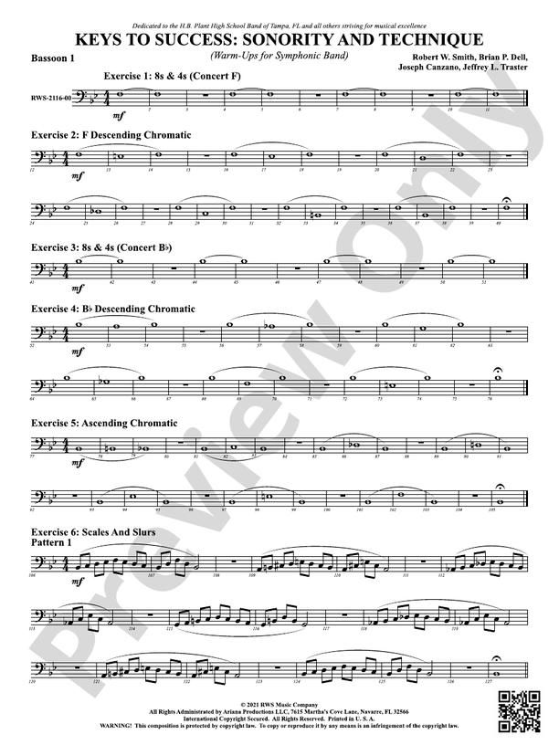 Keys to Success: Sonority and Technique - Warm-Ups for Symphonic Band ...