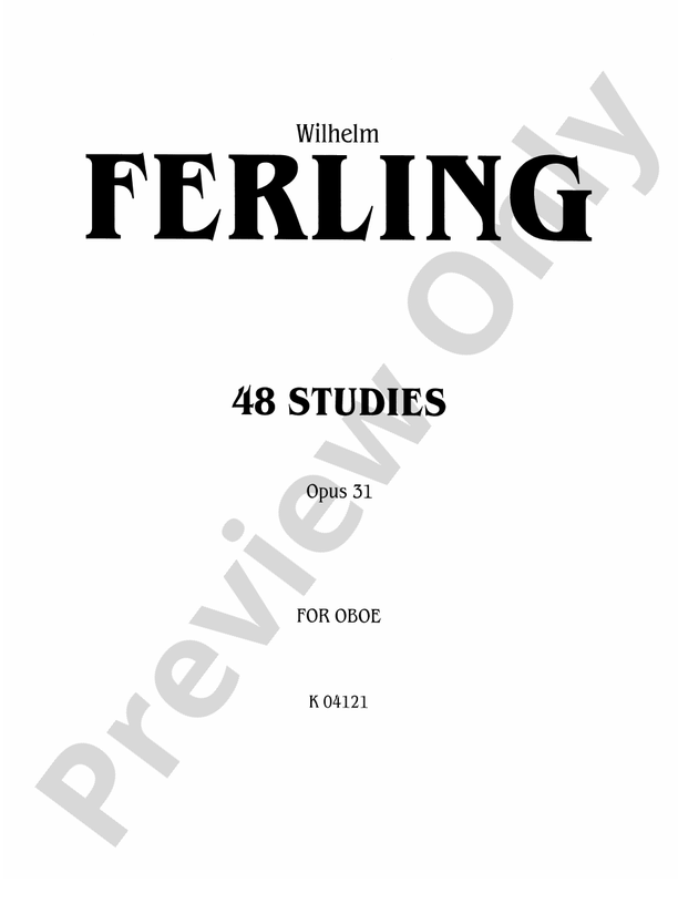 Ferling: Forty-eight Studies, Op. 31: : Wilhelm von Ferling - Digital ...