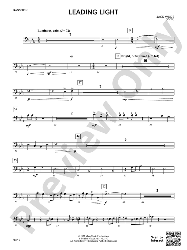 Leading Light: Bassoon: Bassoon Part - Digital Sheet Music Download
