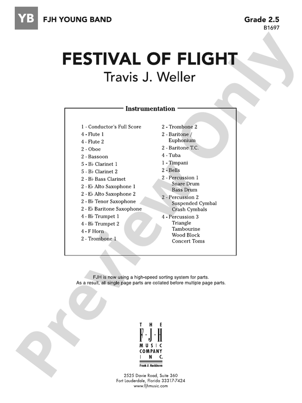 Festival of Flight: Score: Concert Band Score: Travis J Weller ...