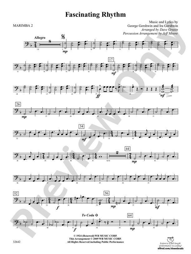 Fascinating Rhythm: 2nd Percussion: 2nd Percussion Part - Digital Sheet Music Download