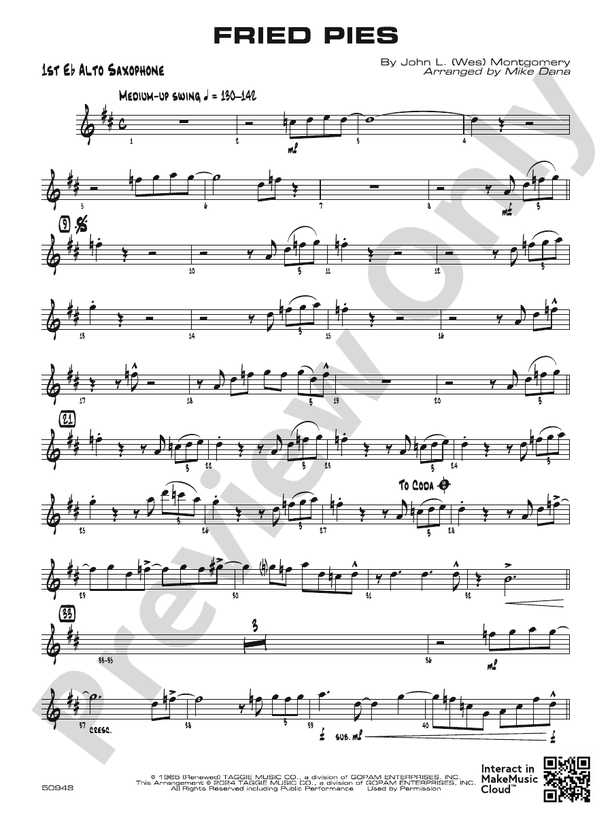 Fried Pies: E-flat Alto Saxophone: E-flat Alto Saxophone Part - Digital ...