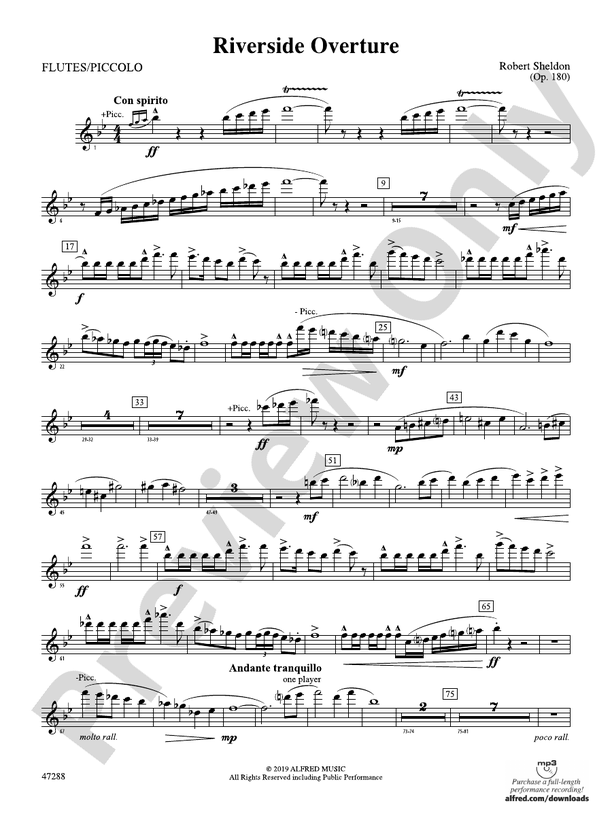Riverside Overture: Flute: Flute Part - Digital Sheet Music Download