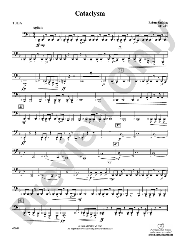 Cataclysm: Tuba: Tuba Part - Digital Sheet Music Download