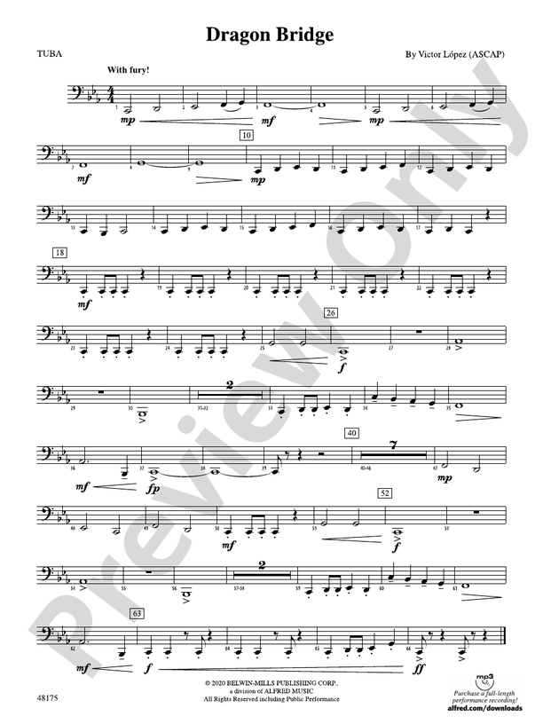 Dragon Bridge: Tuba: Tuba Part - Digital Sheet Music Download