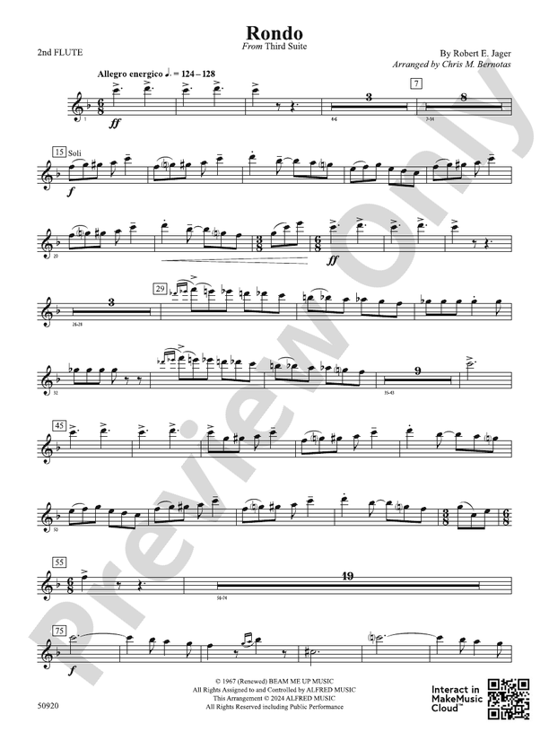 Rondo: 2nd Flute: 2nd Flute Part - Digital Sheet Music Download