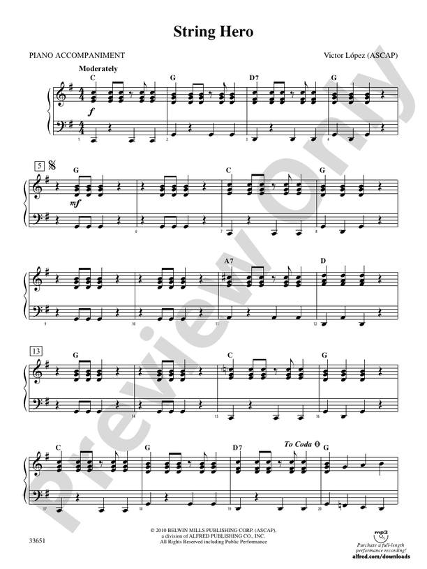 String Hero: Piano Accompaniment: Piano Accompaniment Part - Digital ...