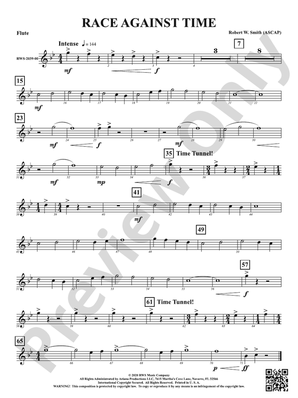 Race Against Time: 1st Flute: 1st Flute Part: Robert W. Smith - Digital ...