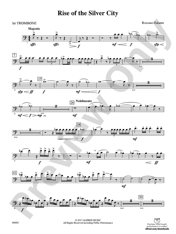 Rise of the Silver City: 1st Trombone: 1st Trombone Part - Digital ...