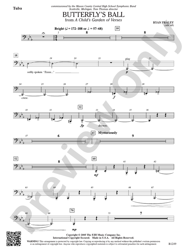 Butterfly's Ball (from A Child's Garden of Verses): Tuba: Tuba Part ...