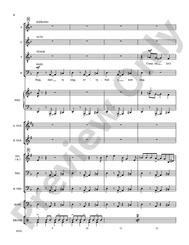 Sing, Sing, Sing: Score: Choir Score - Digital Sheet Music Download