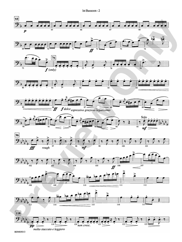 Pineapple Poll (Suite from the Ballet): Bassoon: Bassoon Part - Digital ...