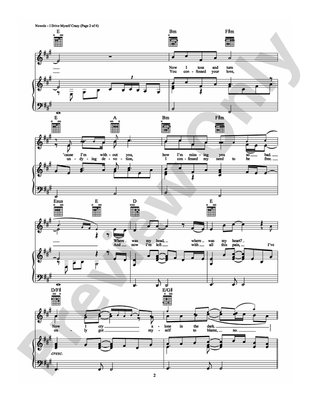 I Drive Myself Crazy: Piano/Vocal/Chords: *Nsync - Digital Sheet Music ...