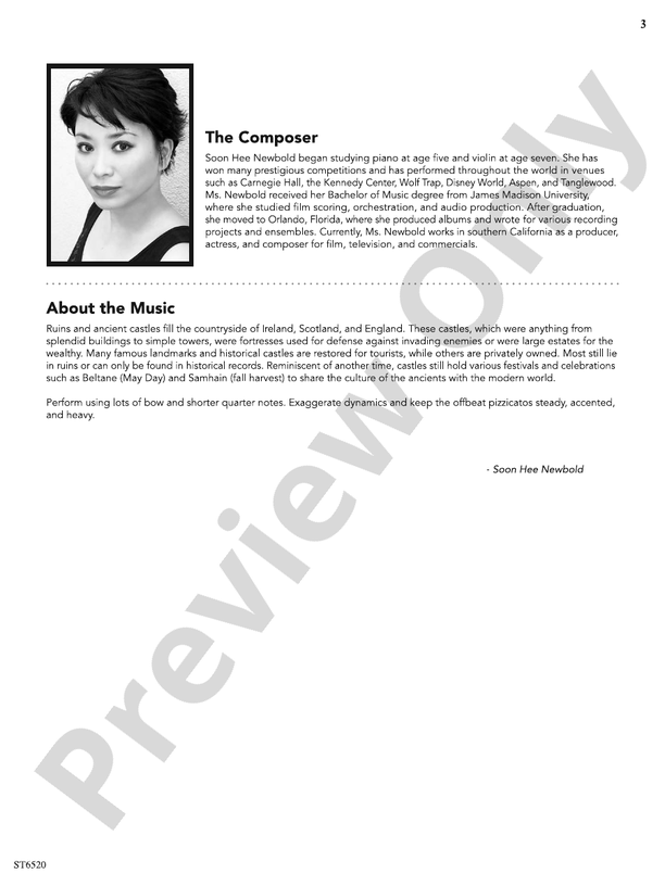 Gaelic Castle: Score: for adaptable 3-part string ensemble Score: Soon ...