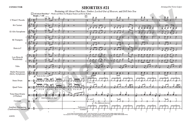 Shorties #21: Score: Marching Band Score - Digital Sheet Music Download