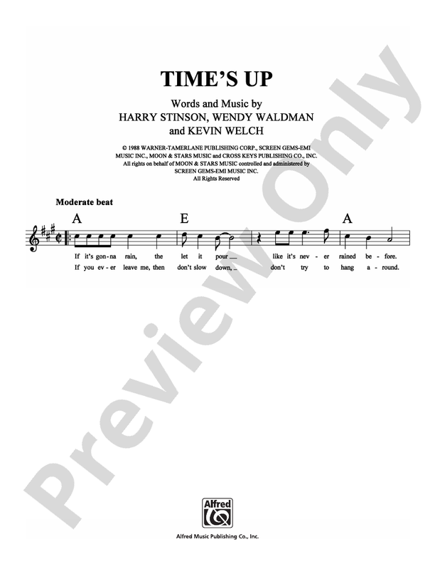 Time's Up: Lead Sheet: Kathy Mattea - Digital Sheet Music Download