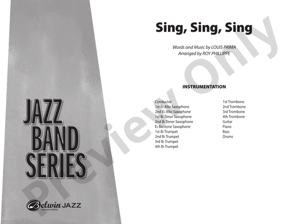 Sing, Sing, Sing: Score: Jazz Ensemble Score - Digital Sheet Music Download