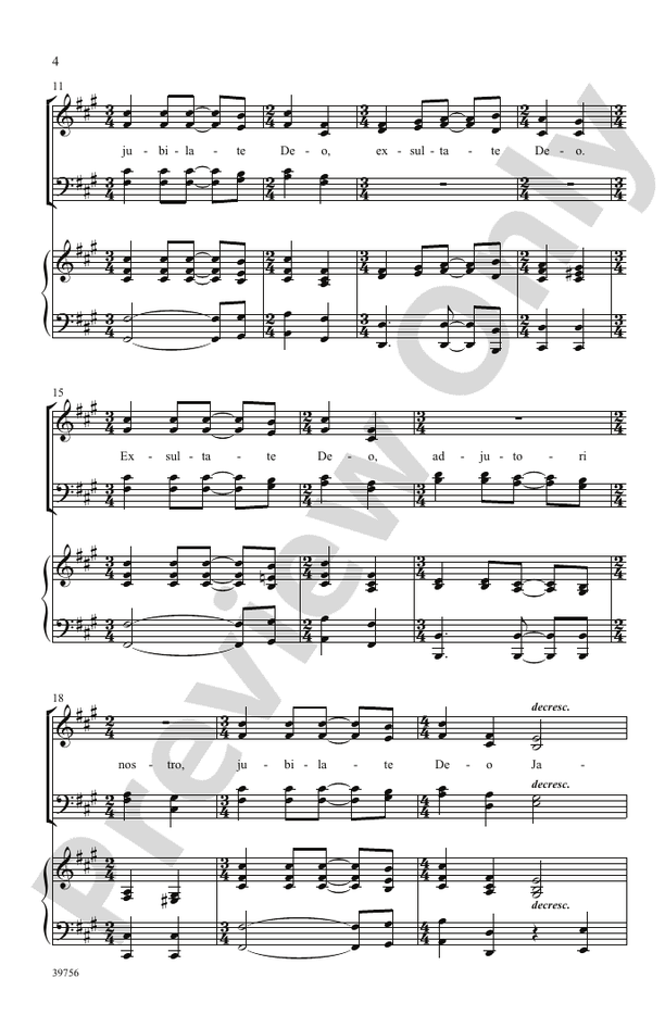 Exsultate, Jubilate Deo: SATB Choral Octavo: Ruth Morris Gray - Digital Sheet Music Download