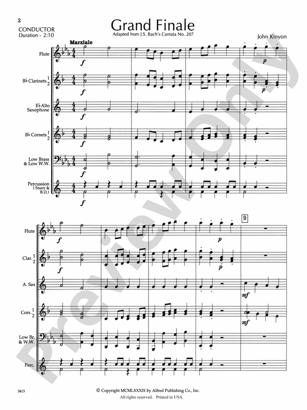 Grand Finale: Score: Concert Band Score - Digital Sheet Music Download