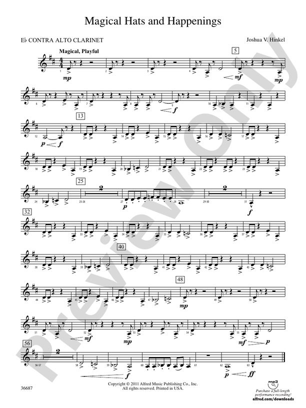 Magical Hats and Happenings: (wp) E-flat Contrabass Clarinet: (wp) E-flat Contrabass Clarinet ...