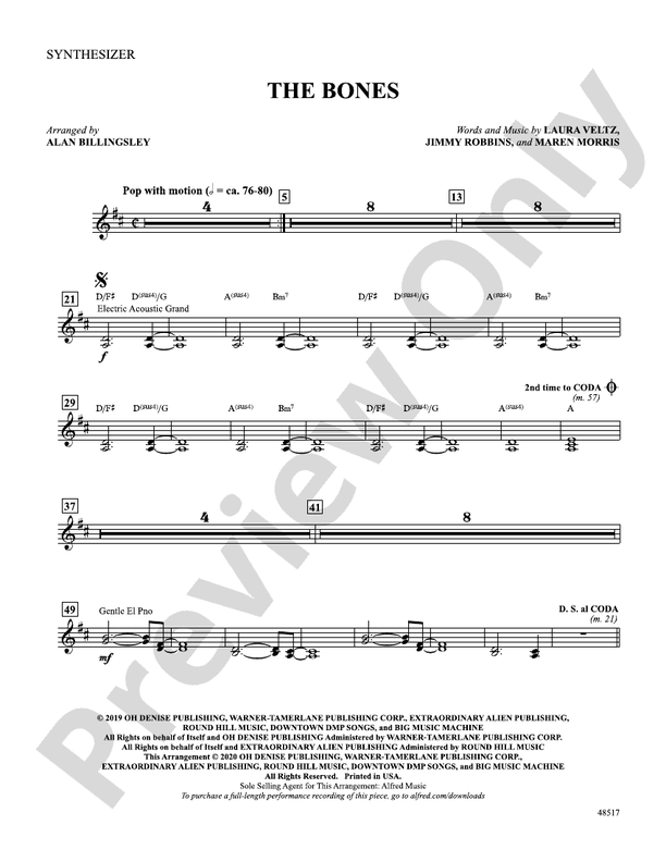 The Bones: 1st Synthesizer: 1st Synthesizer Part - Digital Sheet Music ...