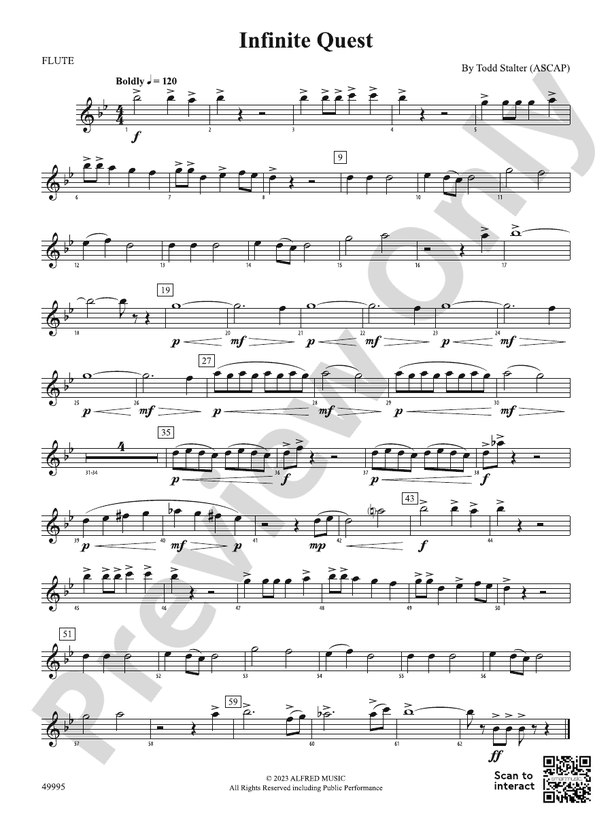 Infinite Quest: Flute: Flute Part - Digital Sheet Music Download