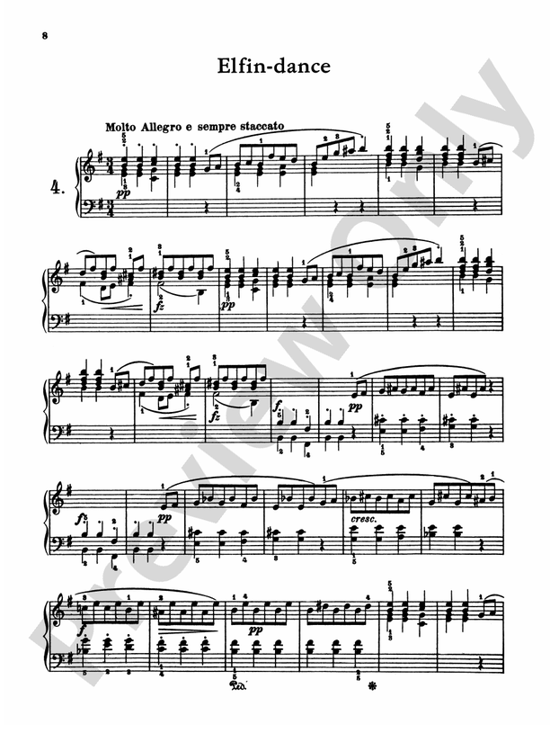 Grieg: Lyrics Pieces, Op. 12: 4. Elfin-dance Part - Digital Sheet Music Download