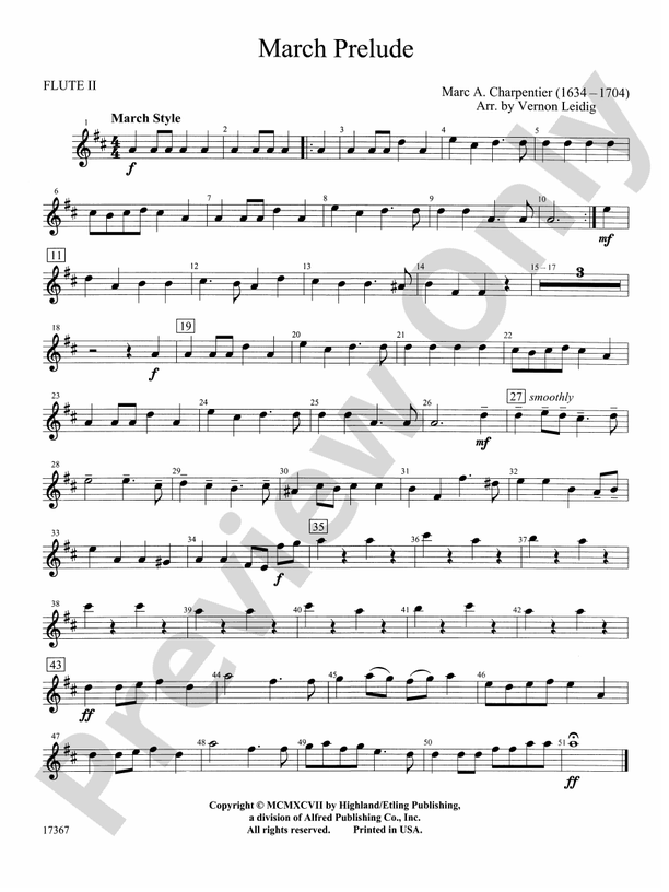 March Prelude: 2nd Flute: 2nd Flute Part - Digital Sheet Music Download