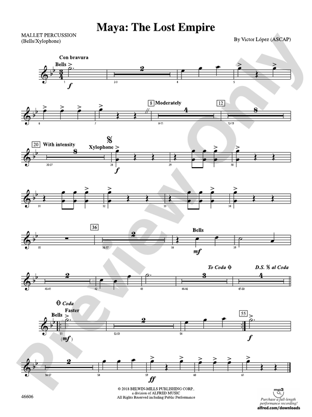 Maya: The Lost Empire: Mallets: Mallets Part - Digital Sheet Music Download