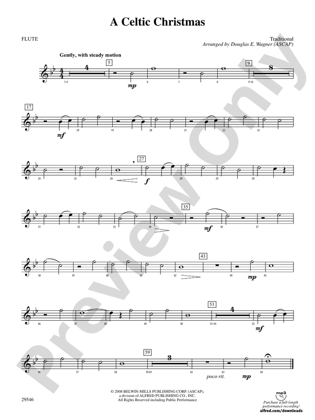 A Celtic Christmas: Flute: Flute Part - Digital Sheet Music Download