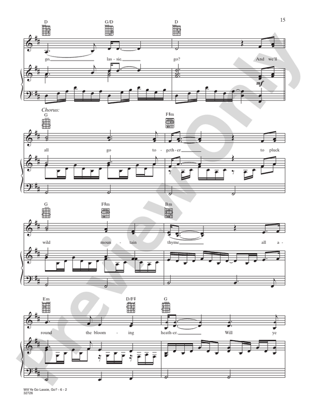 Will Y Go Lassie, Go?: Piano/Vocal/Chords: The High Kings - Digital ...