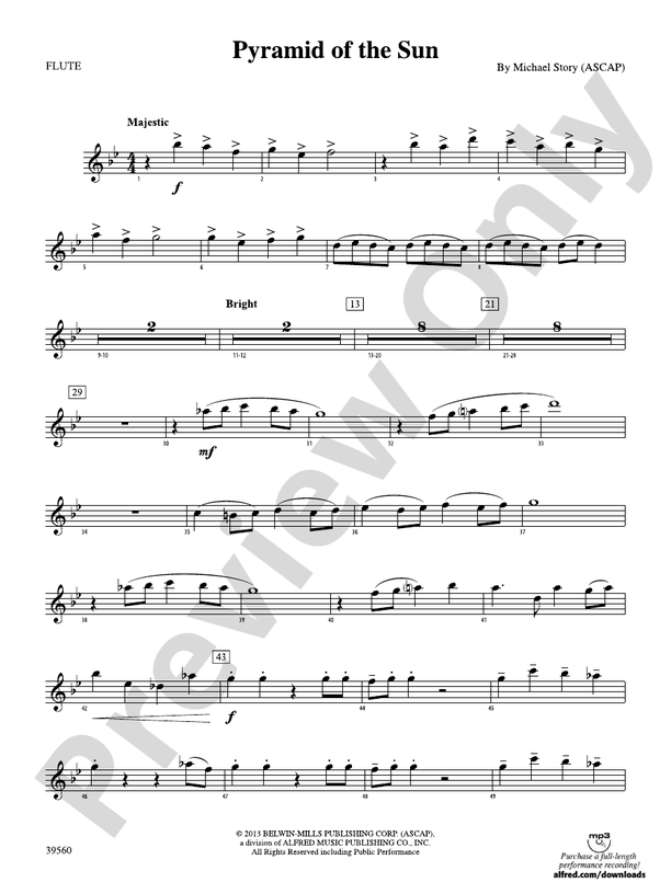 Pyramid of the Sun: Flute: Flute Part - Digital Sheet Music Download