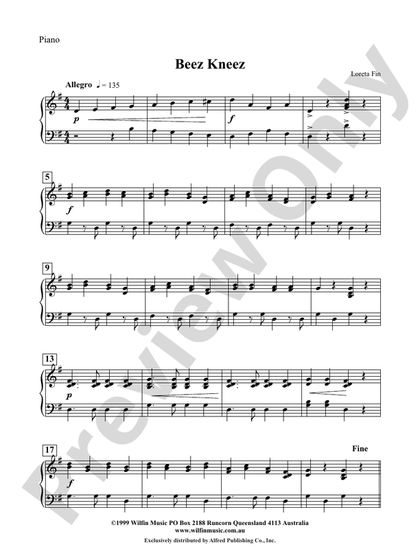 Beez Kneez: Piano Accompaniment: Piano Accompaniment Part - Digital ...