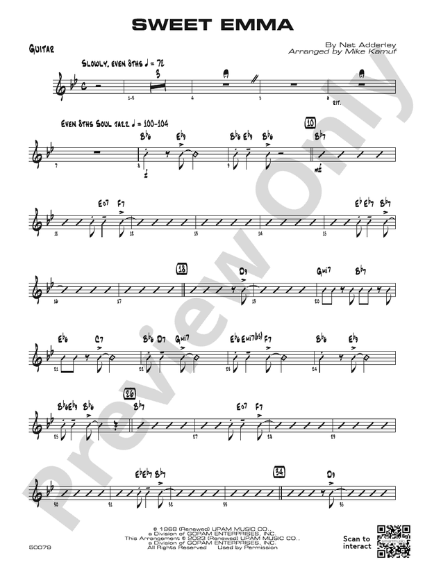 Sweet Emma: Guitar: Guitar Part - Digital Sheet Music Download