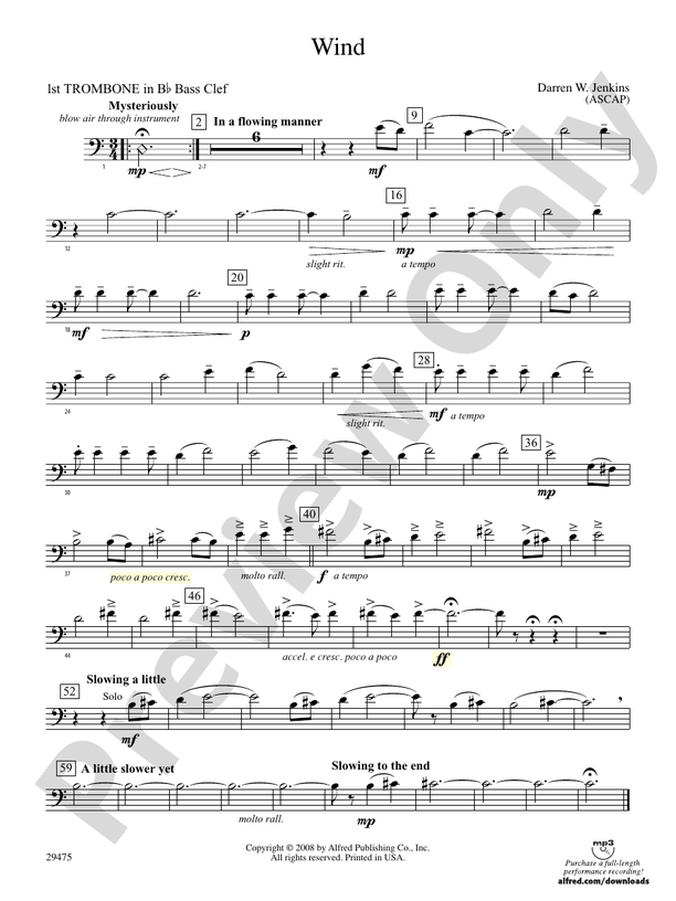 Wind Wp 1st B Flat Trombone B C Wp 1st B Flat Trombone B C