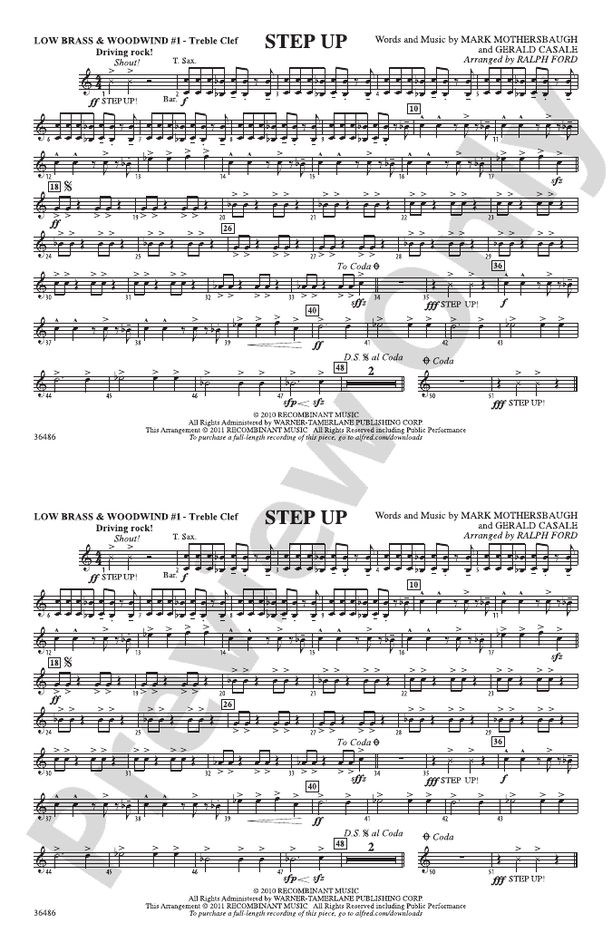 Step Up: Low Brass & Woodwinds #1 - Treble Clef: Low Brass & Woodwinds ...