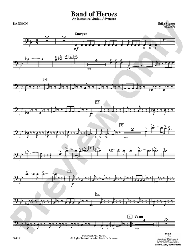 Band of Heroes: Bassoon: Bassoon Part - Digital Sheet Music Download