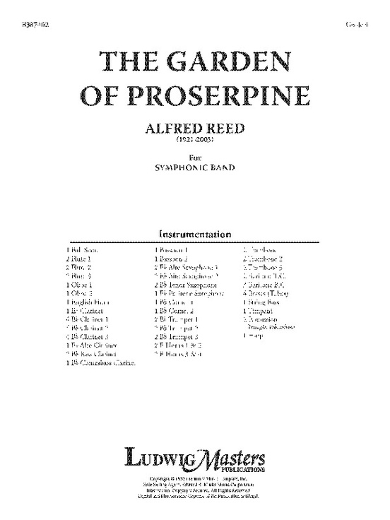 The Garden Of Proserpine: : Alfred Reed