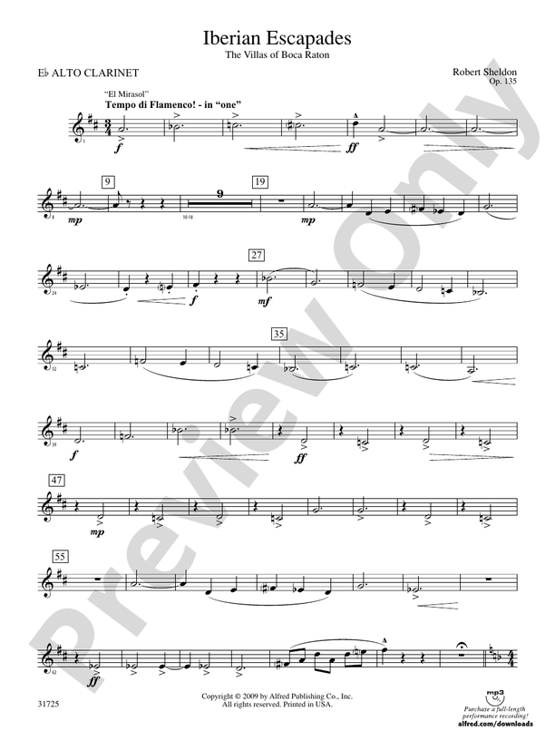 Iberian Escapades: (wp) E-flat Alto Clarinet: (wp) E-flat Alto Clarinet World Part - Digital ...